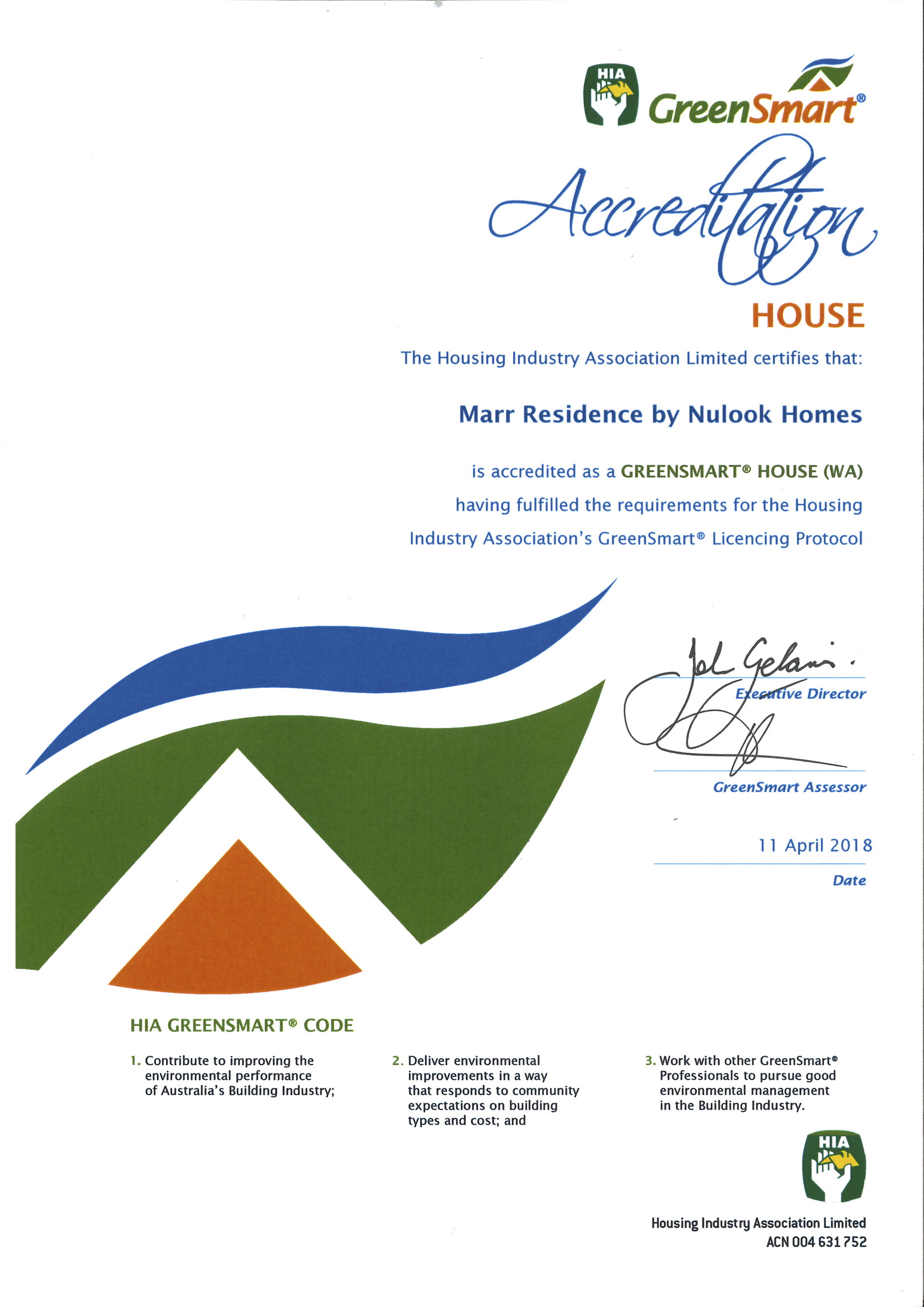 2018 HIA WA GreenSmart Awards – Walking the talk